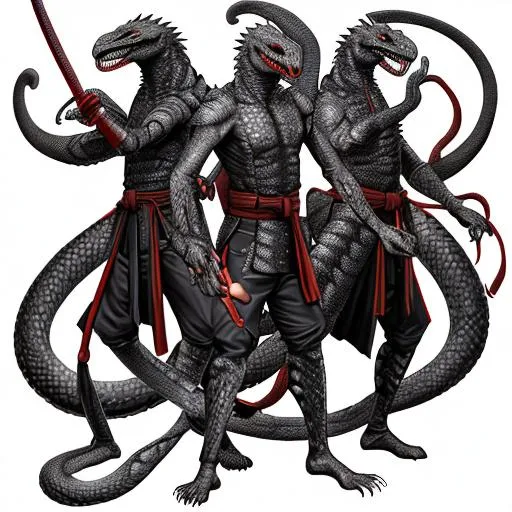 two-headed-mutant-aikido-uniform-reptilian-serpent-a... | OpenArt