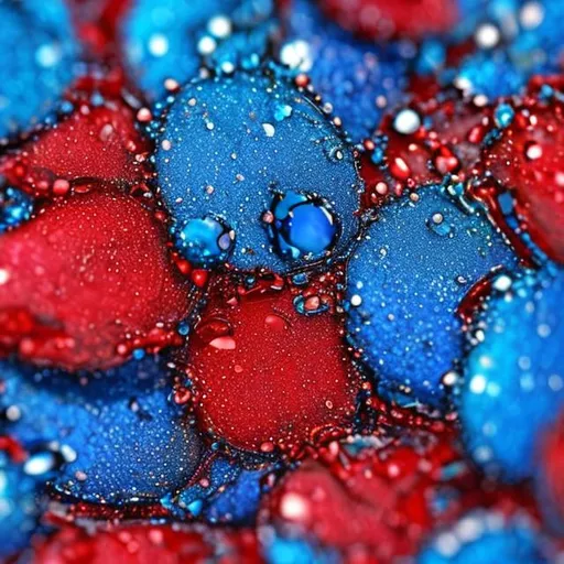 Blue and Red drops | OpenArt