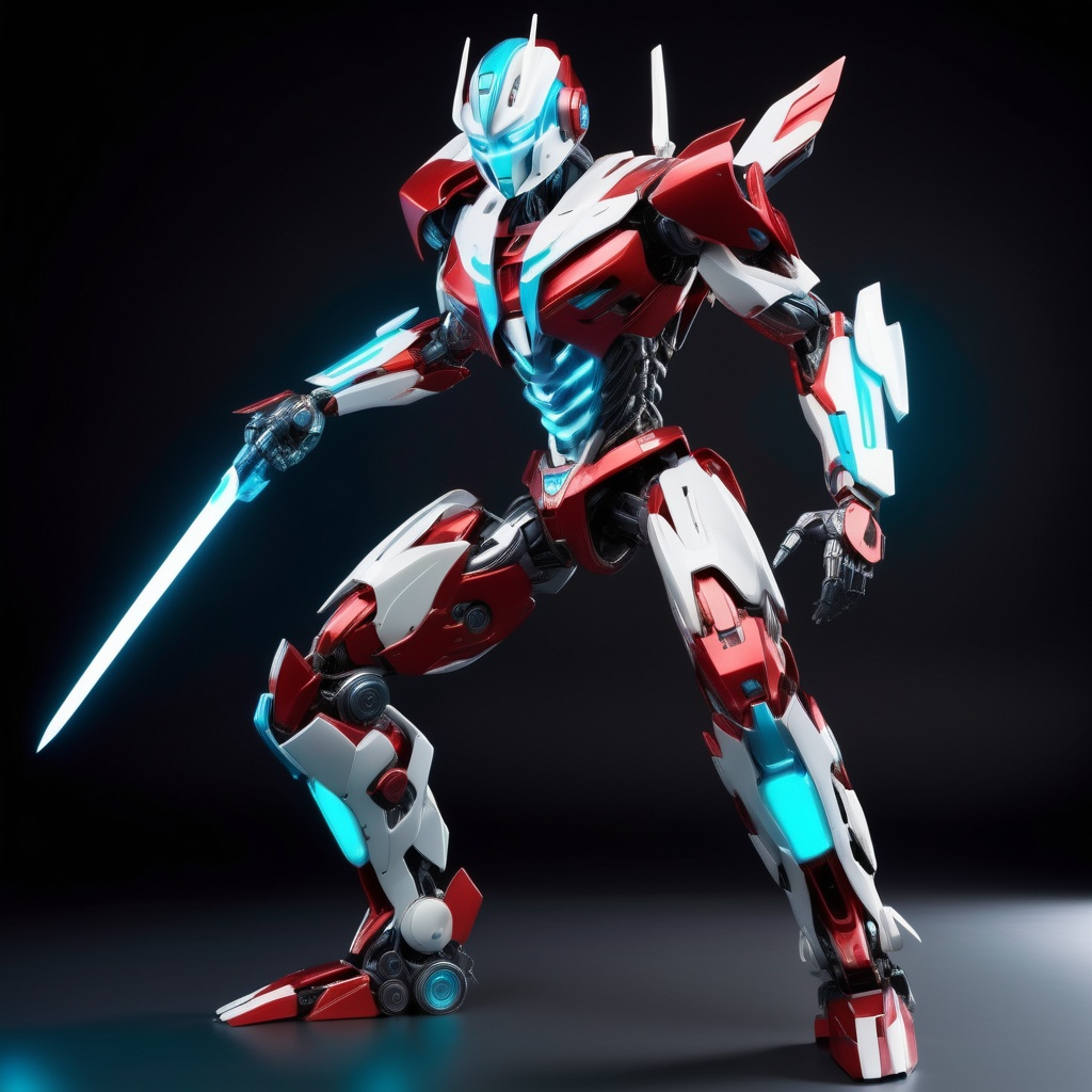 A sleek, agile humanoid robot inspired by Transforme...