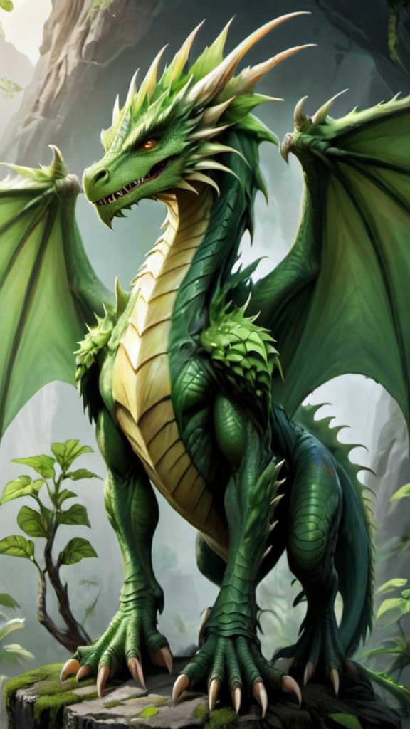 dragons fantasy art plant elemental dragon