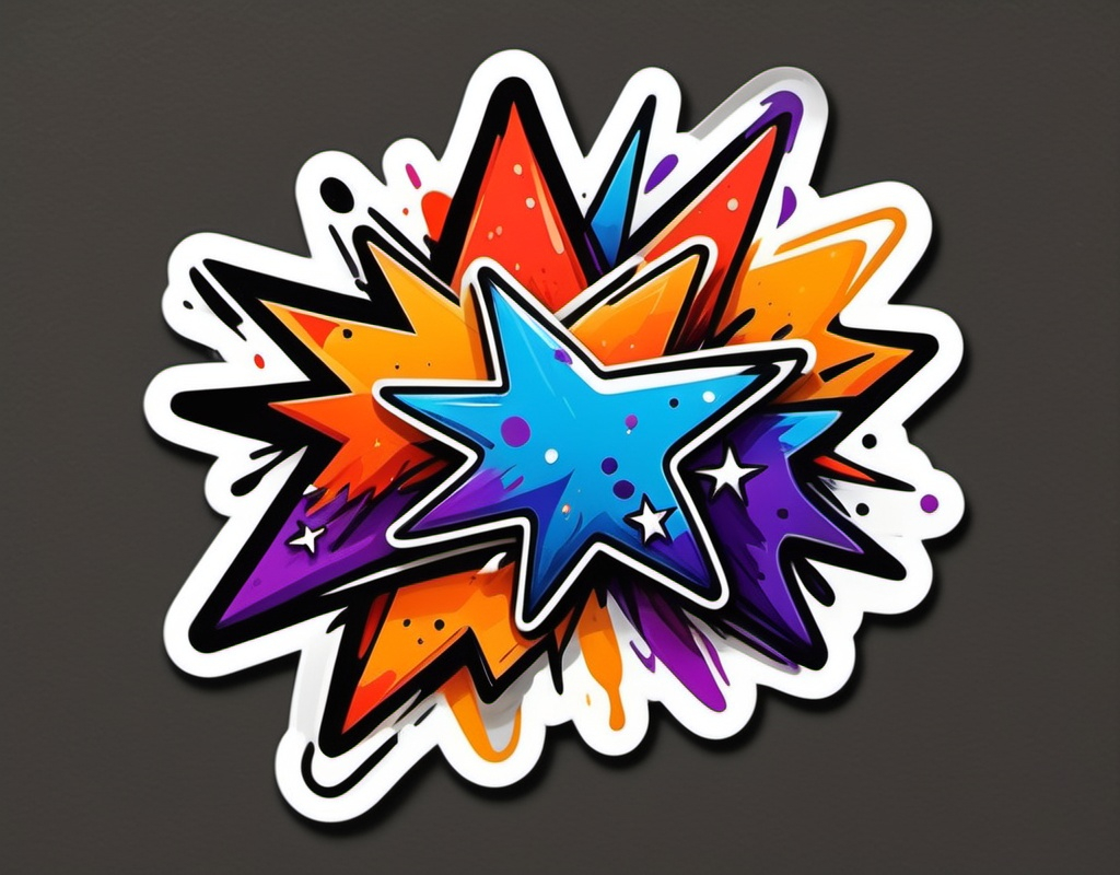 Stars are colored red, orange, blue, violet, yellow,...