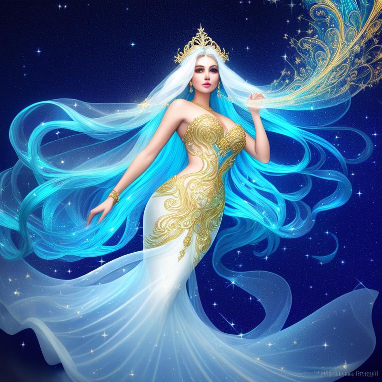 A beautiful mermaid, bold nose, ((intricate long flo... | OpenArt