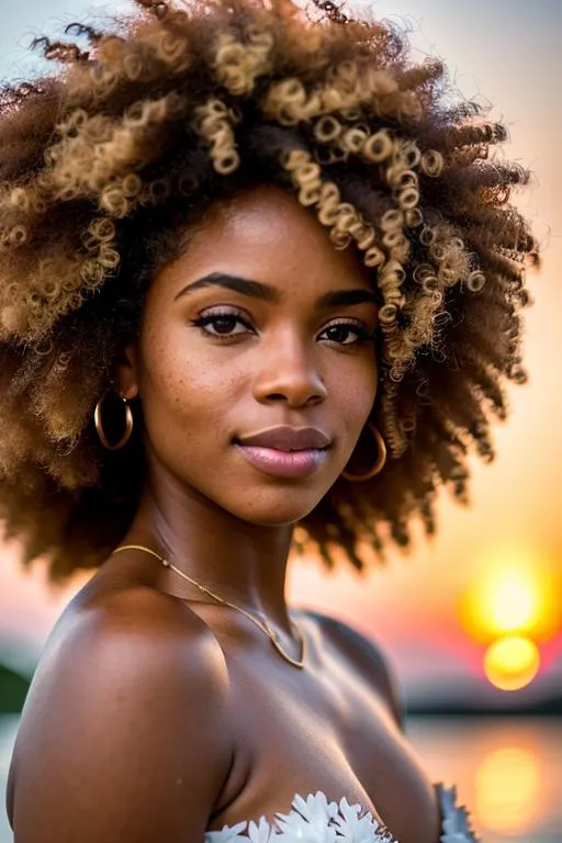 black woman wearing sunglasses at a party | OpenArt