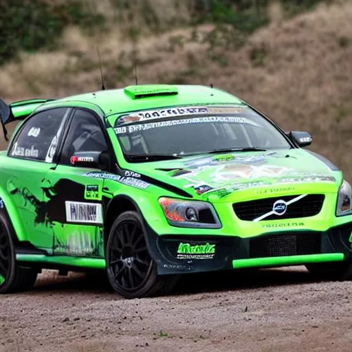 2009 Rally Volvo C30, sponsored by Monster Energy drink | OpenArt