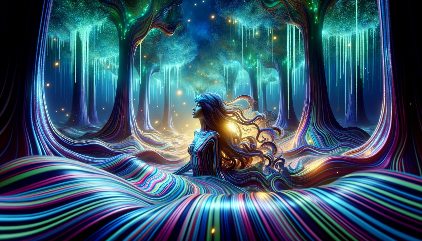 Enhancing the surreal scene of the striped lady emer... | OpenArt