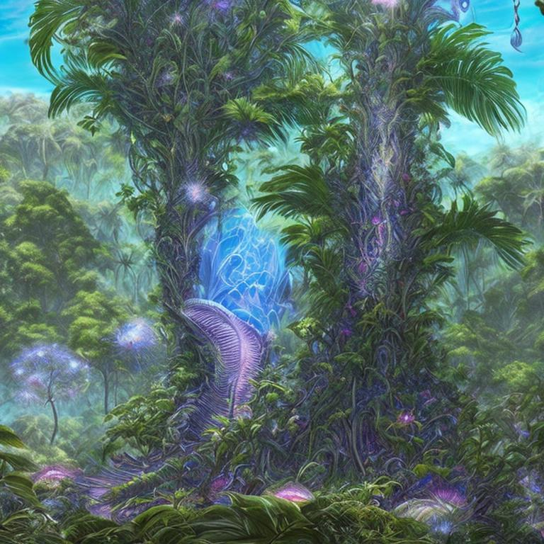 magical giant sentient tropical sandy palm tree carn... | OpenArt