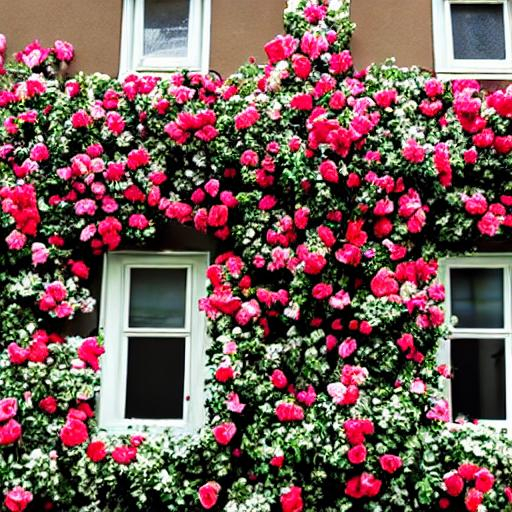 Building covered in roses | OpenArt