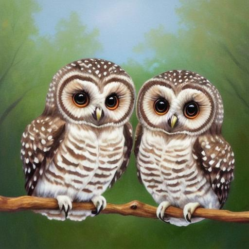 Painting of baby owls | OpenArt