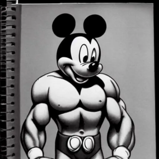 Muscular, Mickey Mouse