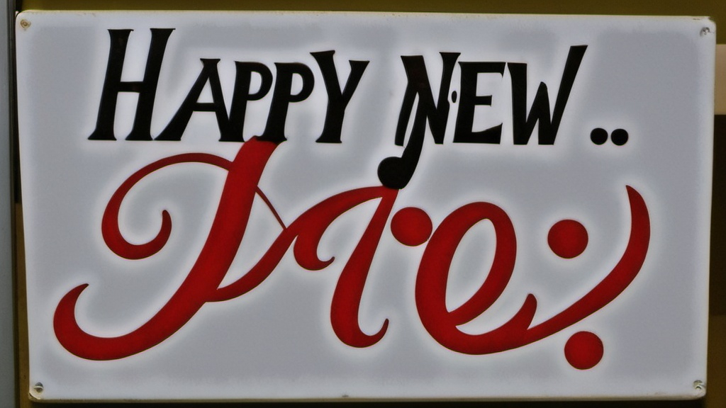 "Happy New Year" sign