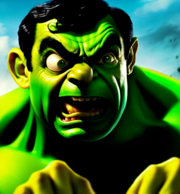 Mr Bean as The incredible hulk