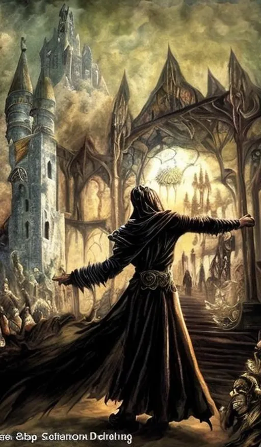 wizard with eldritch magic | OpenArt