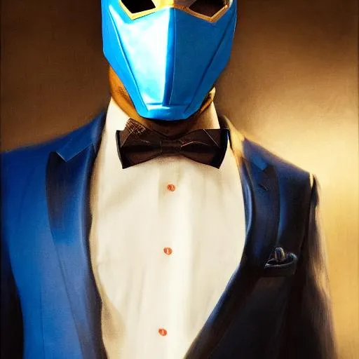 Portrait of man wearing a suit and tie and superhero... | OpenArt