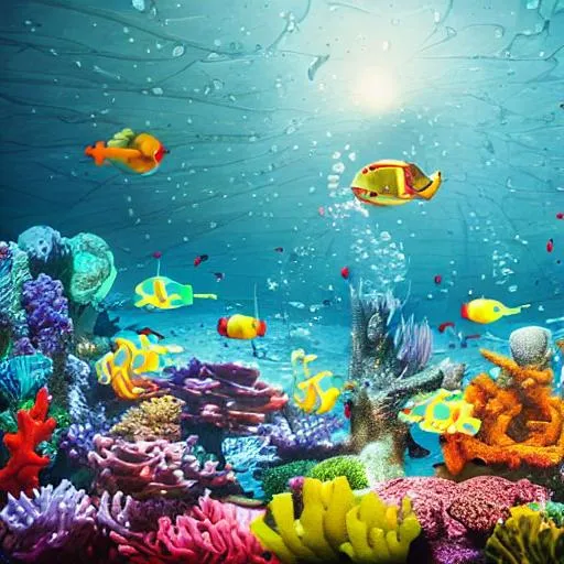Under the Sea Extravaganza::, Professional Color gra... | OpenArt