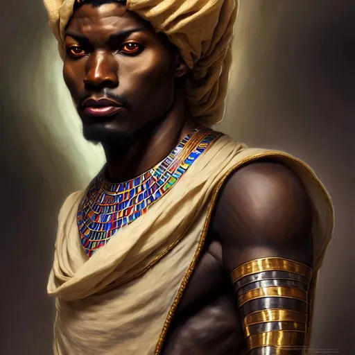 a African tribal lightning god, body art, armor, co... | OpenArt