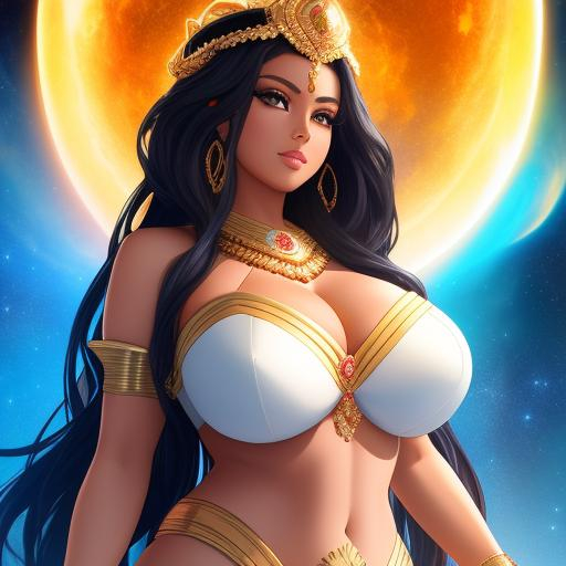 As you gaze upon the breathtaking goddess before you...