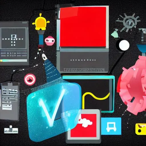 A picture for a tech website that is glitchy | OpenArt