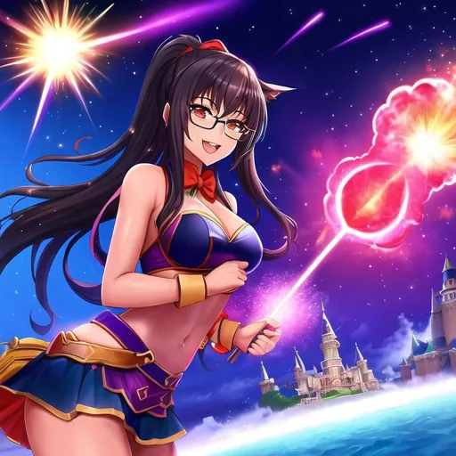 Mia Khalifa cosplaying as megumi conjuring explosiv... | OpenArt