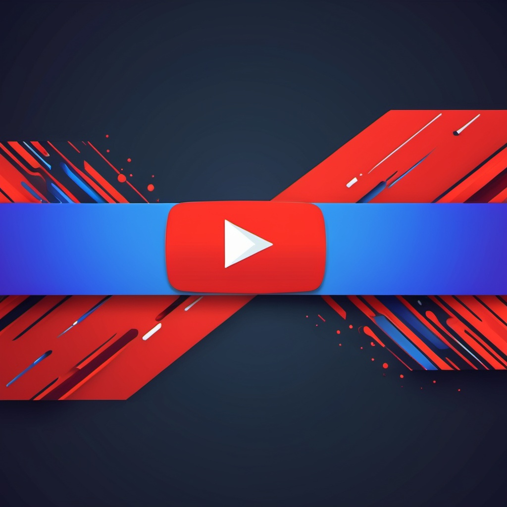 YOUTUBE RED AND BLUE BANNER