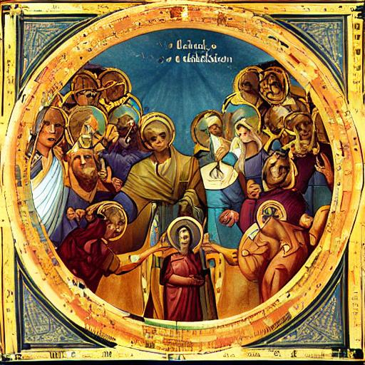 Divine Christian symbolism in cosmic Ray horizon | OpenArt