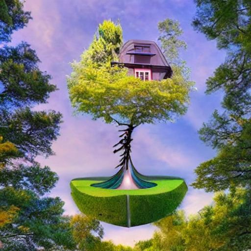 Surrealist house in a tree | OpenArt