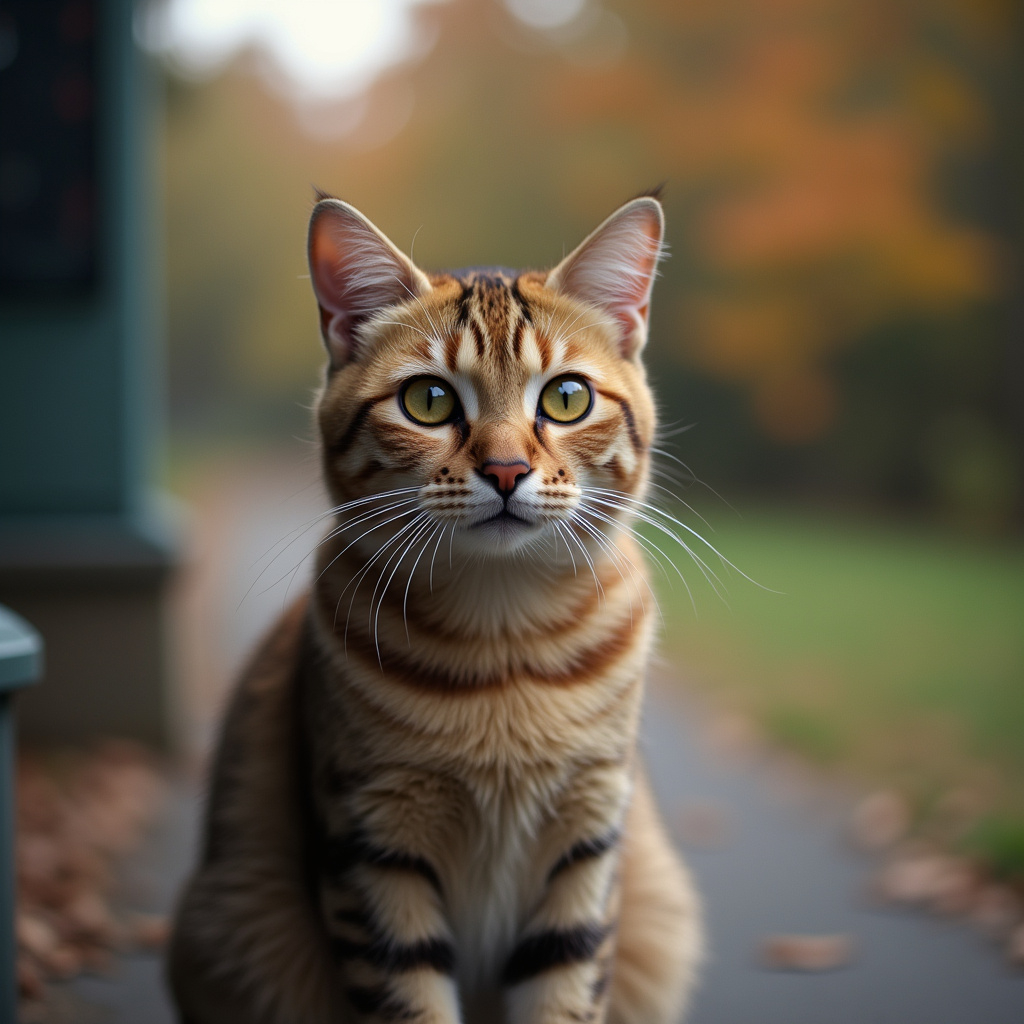 a cat looking at the viewer