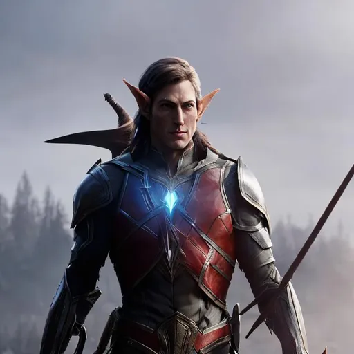 elven, wood elf, elf warrior, handsome, lightly armo... | OpenArt