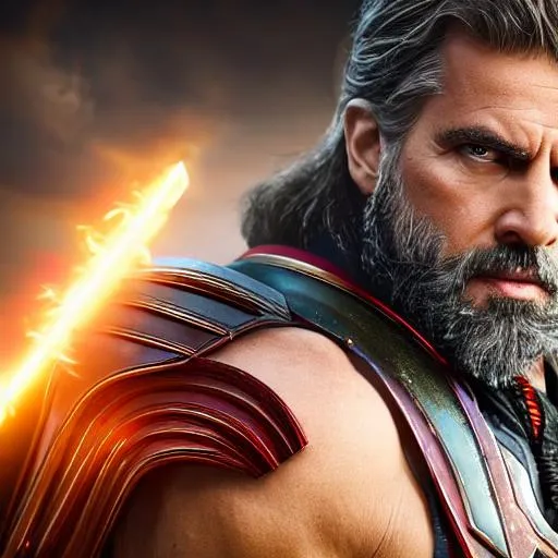 Odin defeating Jesus Christ in epic battle, photorea... | OpenArt