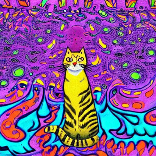 Cat in a lsd trip