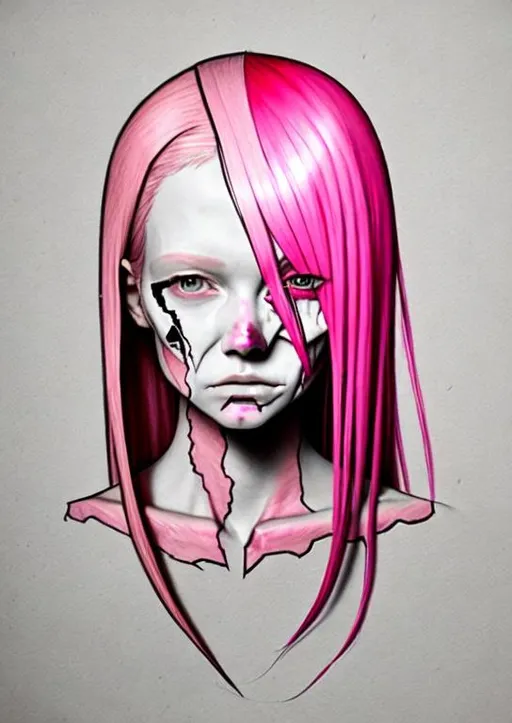 deformed, beautiful, mutilated, face cut, head cut,... | OpenArt