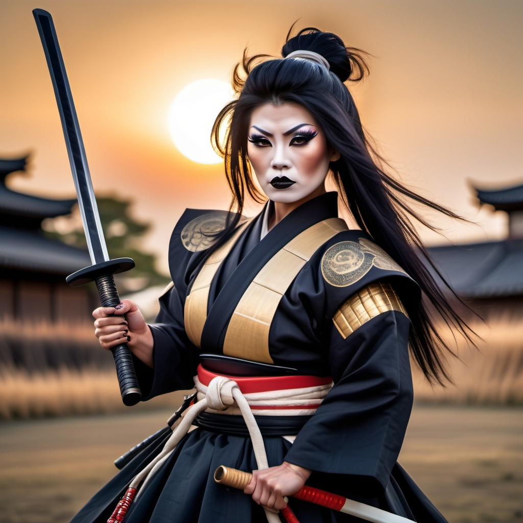 A gorgeous muscular 35-year-old Japanese drag queen...