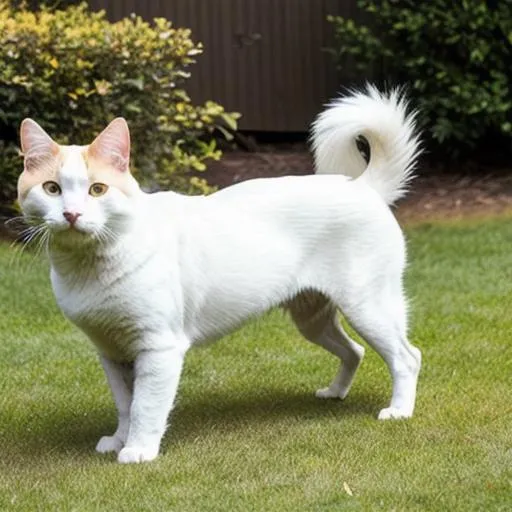 a very long white cat | OpenArt