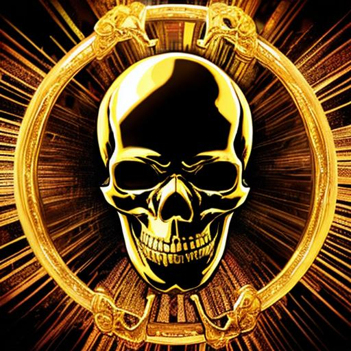 Matrix epic skull golden skull | OpenArt