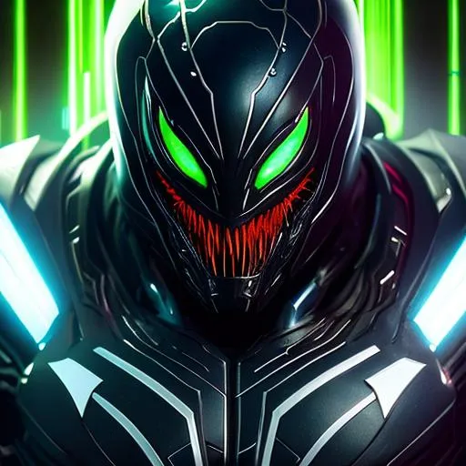 Close-up, full portrait of symbiote Carnage while fi... | OpenArt