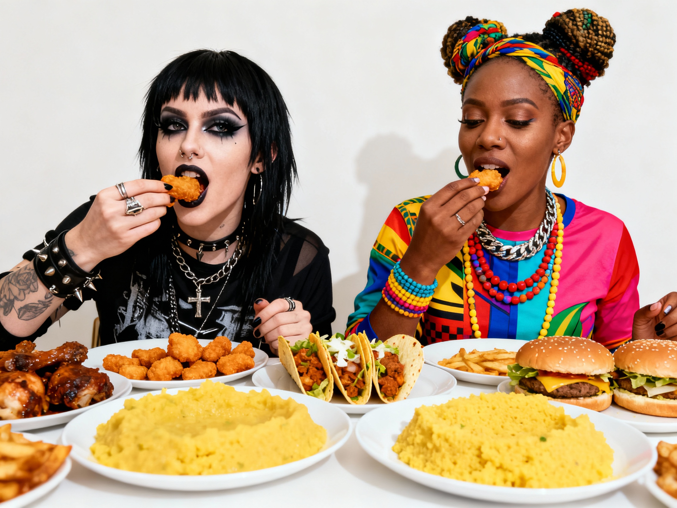 emo baddie and south africa baddie want eat nugget,t...