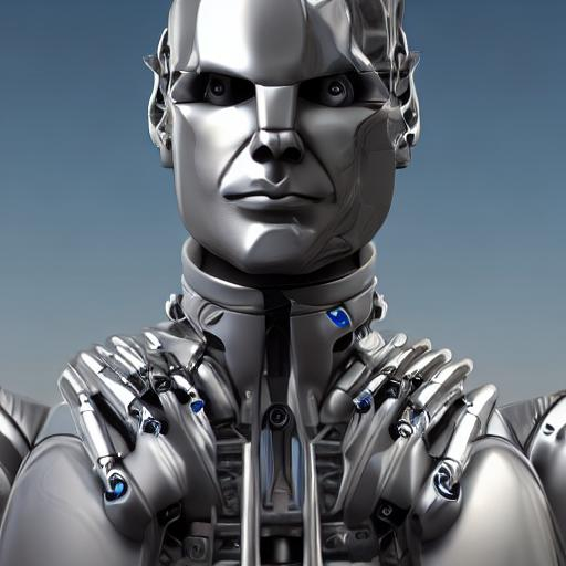 EVIL FUTURISTIC HUMAN CYBORG MAN