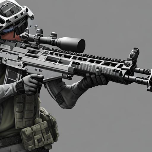 grey assault rifle