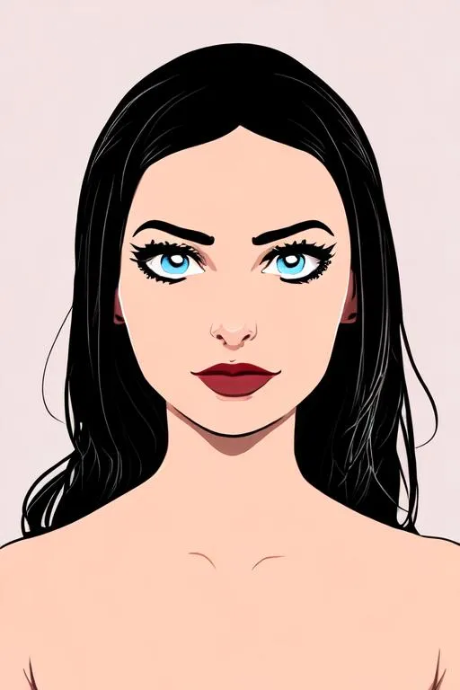 Beautiful woman cartoon portrait | OpenArt