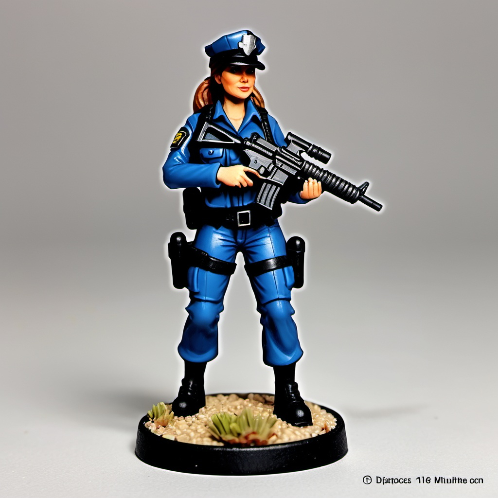 Style 28mm table top gaming miniature. female. Polic...