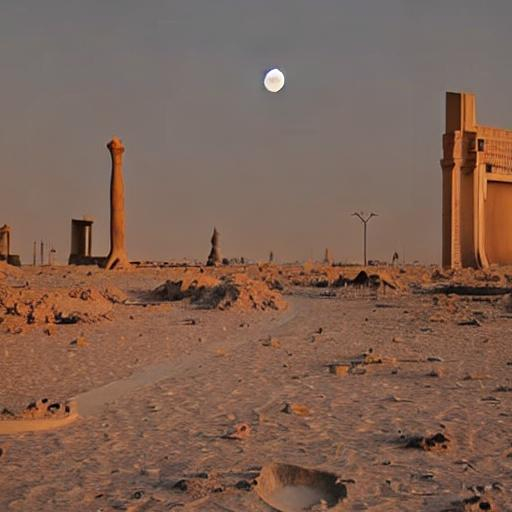 Riyadh dead city on the dark side of the moon, lunar... | OpenArt