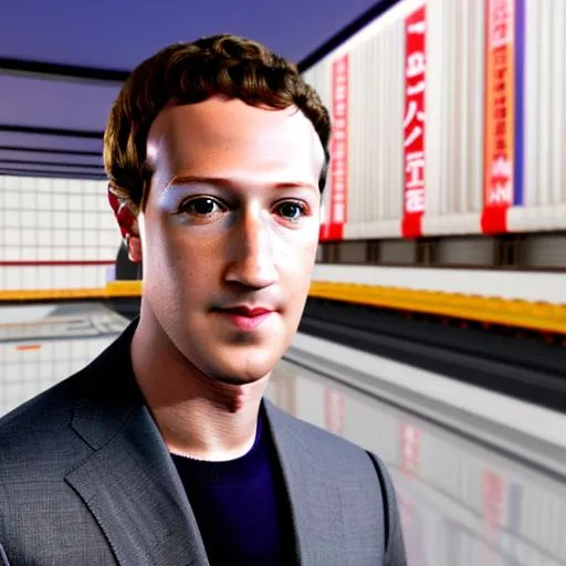 ((Mark Zuckerberg)) 1984 breathtaking vaporwave l co...