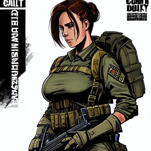 comic book art, perfect, smooth call of duty female... | OpenArt