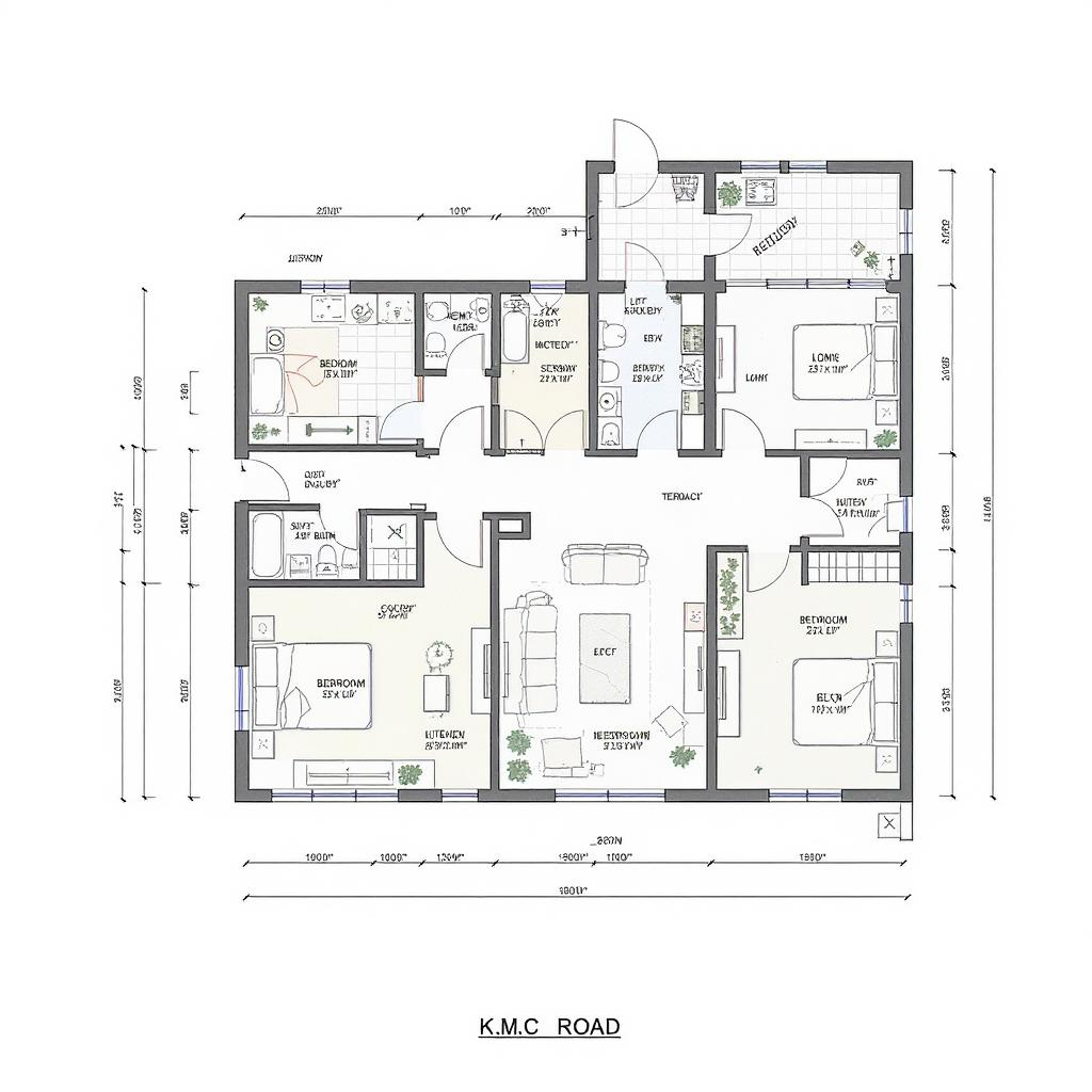 A detailed architectural floor plan lays out the arr...