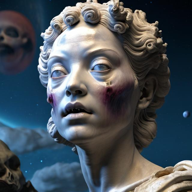 Face Photo Realistic occult Dead Corpse cherub vogue...