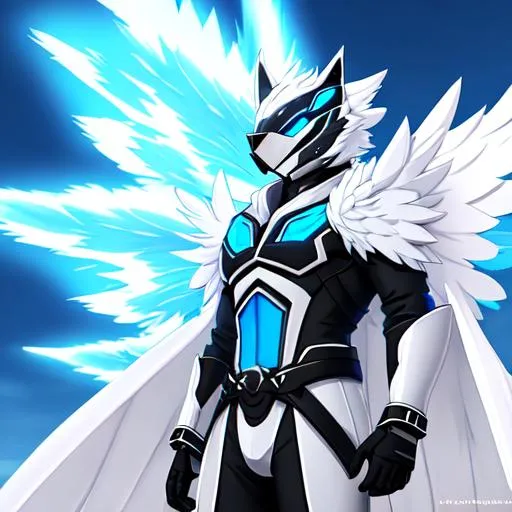 a male protogen fursona, well drawn, masterfully dra... | OpenArt