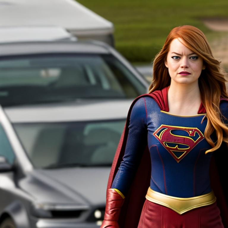 emma stone as supergirl