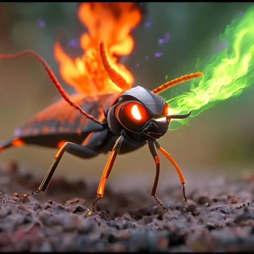 Bugs Fighting with fire