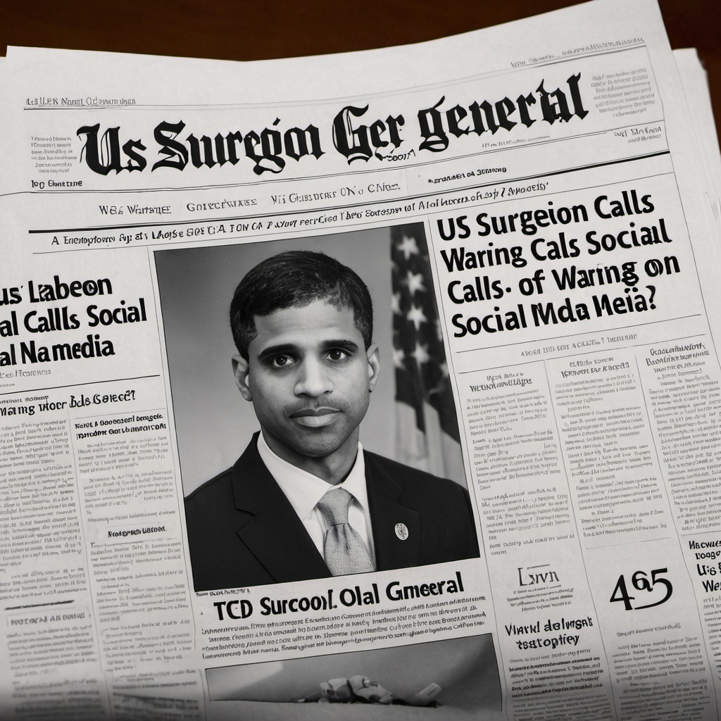 Photograph of a major newspapers front page with the...