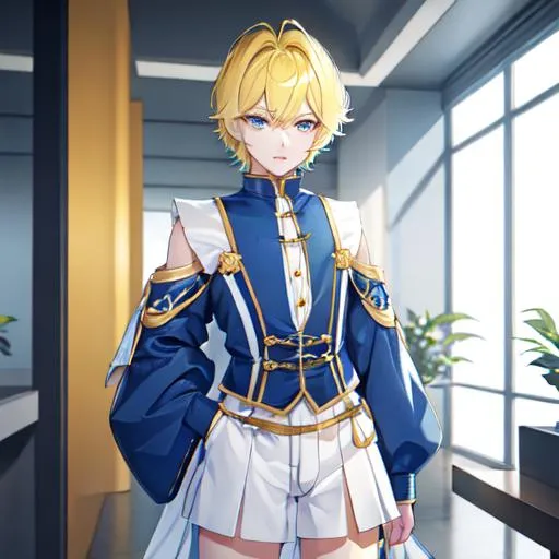 Trixie male (short yellow hair, blue eyes) UHD, 8K,... | OpenArt