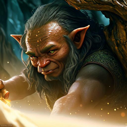 llustration of a goblin of The Hobbit film, high det...